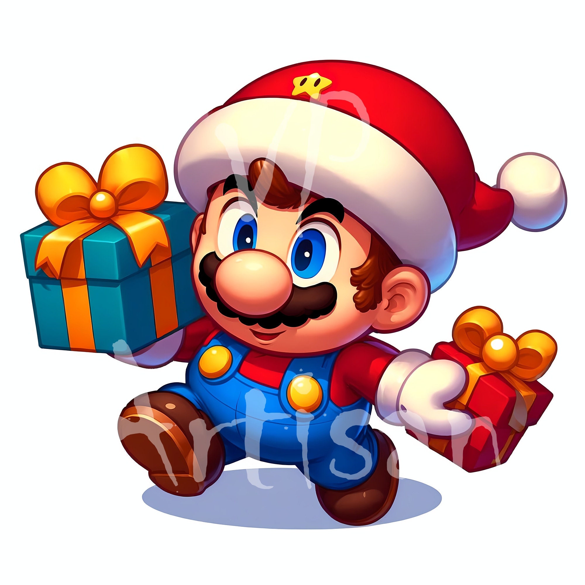 Christmas Super Mario Clipart. Christmas Clipart. Christmas Card Idea ...