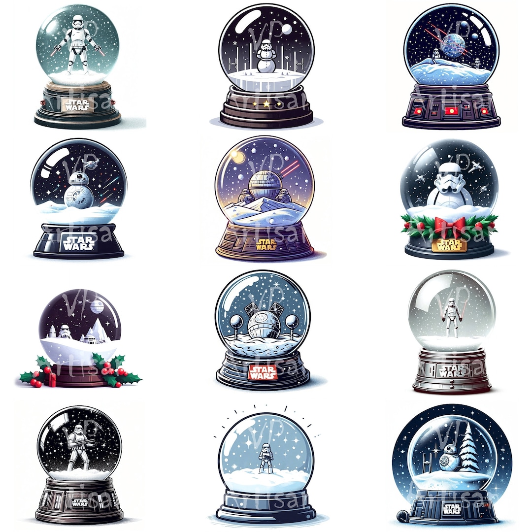 Christmas Star Wars Snow Globe Clipart. Christmas Clipart. Christmas ...