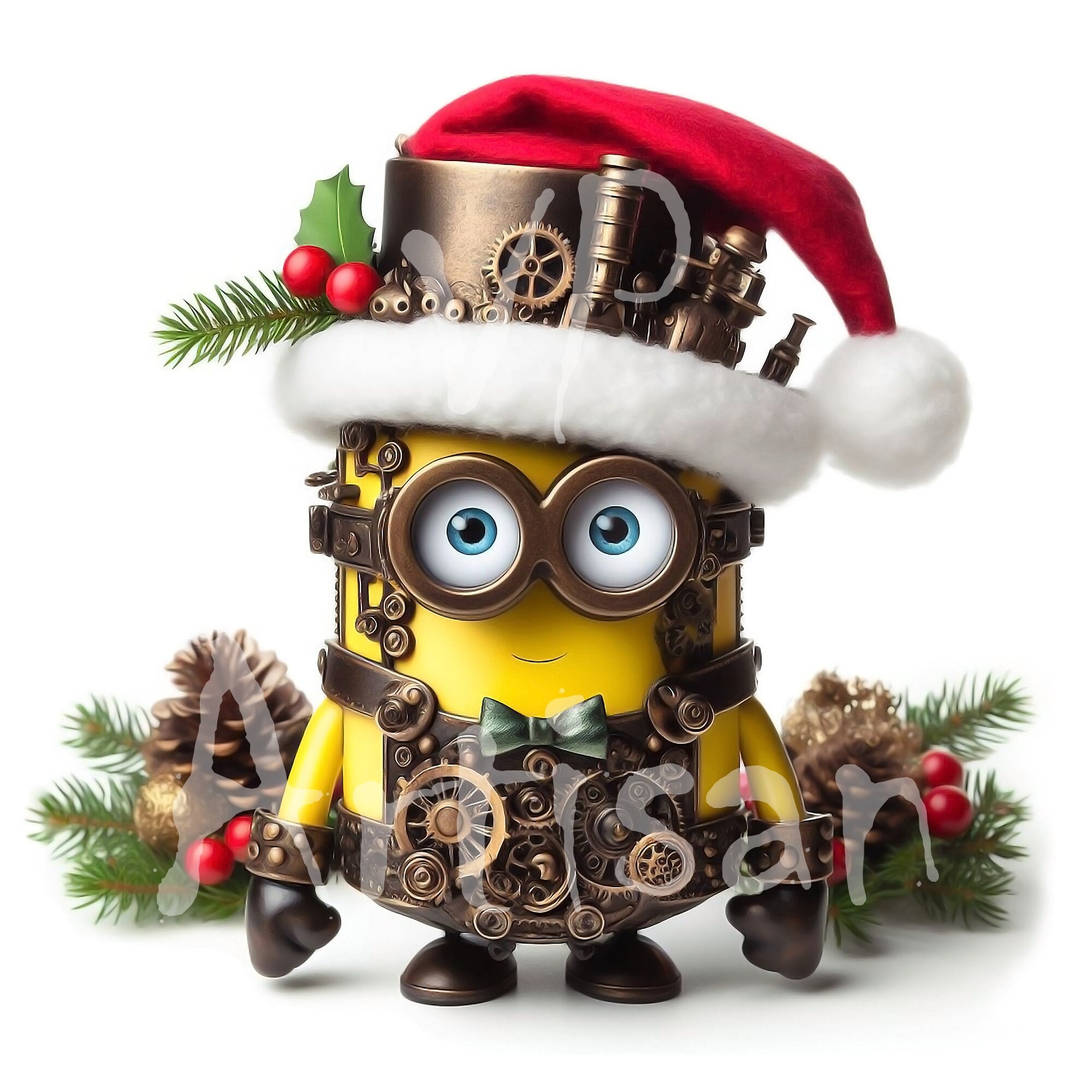 Christmas Minions Steampunk Clipart - 12 High Quality Jpgs - Etsy
