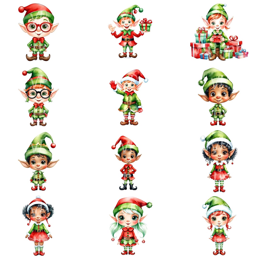 Christmas Elf Clipart. Christmas Clipart. Christmas Card Idea ...