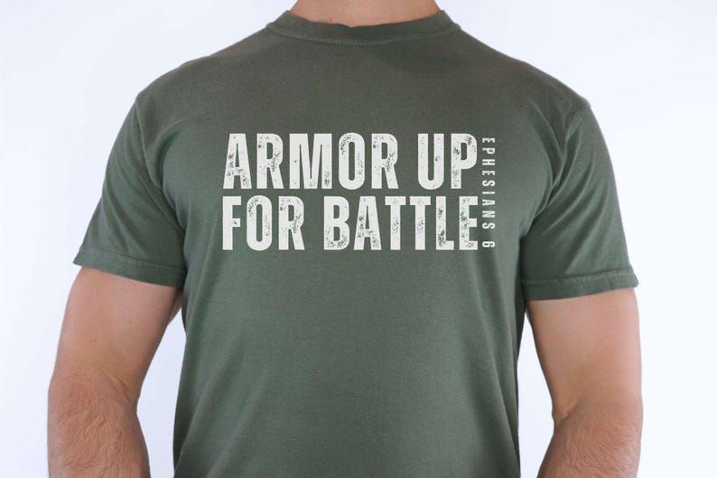 Armor up for Battle Mens Christian Shirt Armor of God Shirt Christian ...