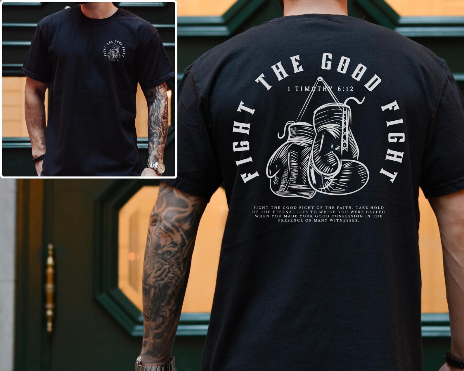 Fight the Good Fight Boxing Gym Pump Christian Streetwear Christian Gym ...
