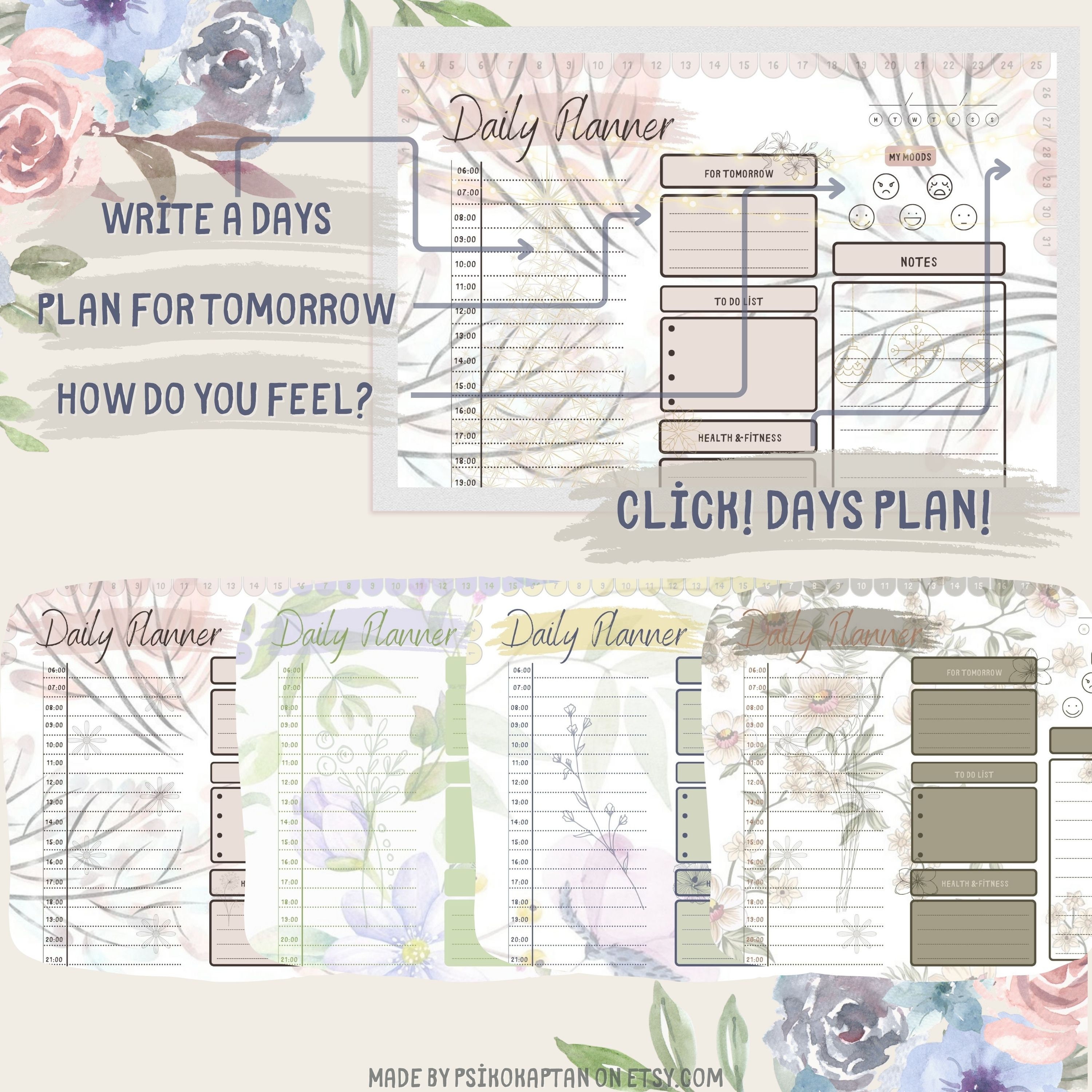Ultimate 2024 Planner Floral, 365 Days Digital, Monthly Planners ...