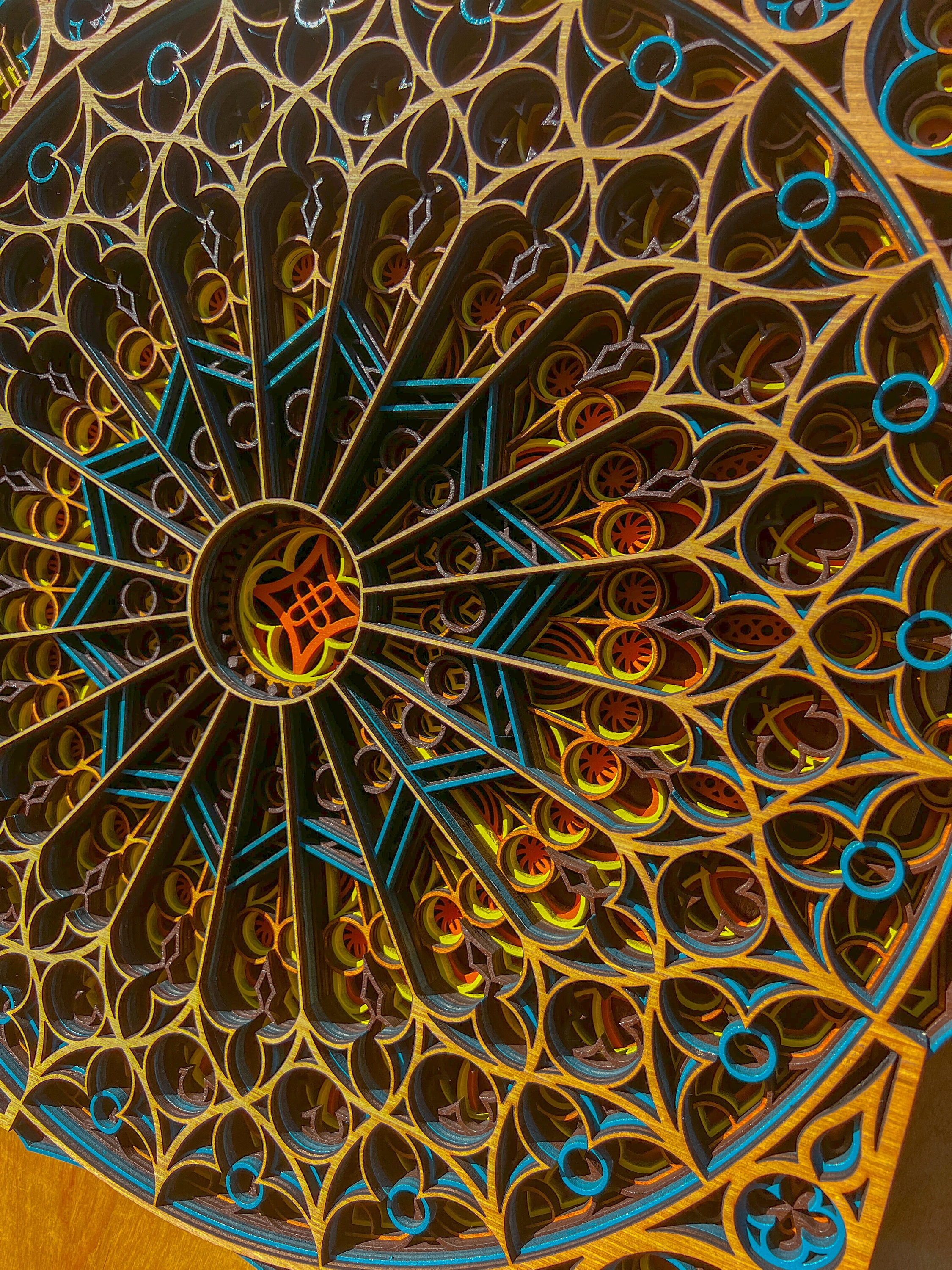 Laser Engraved / 7 Layers of 3mm Birchwood Wall Art Decor / Dimensions ...