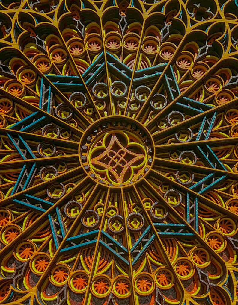 Laser Engraved / 7 Layers of 3mm Birchwood Wall Art Decor / Dimensions ...