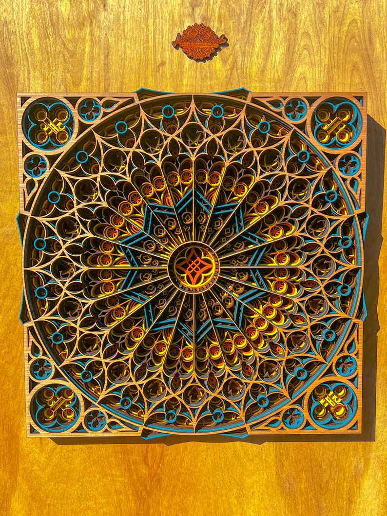 Laser Engraved / 7 Layers of 3mm Birchwood Wall Art Decor / Dimensions ...