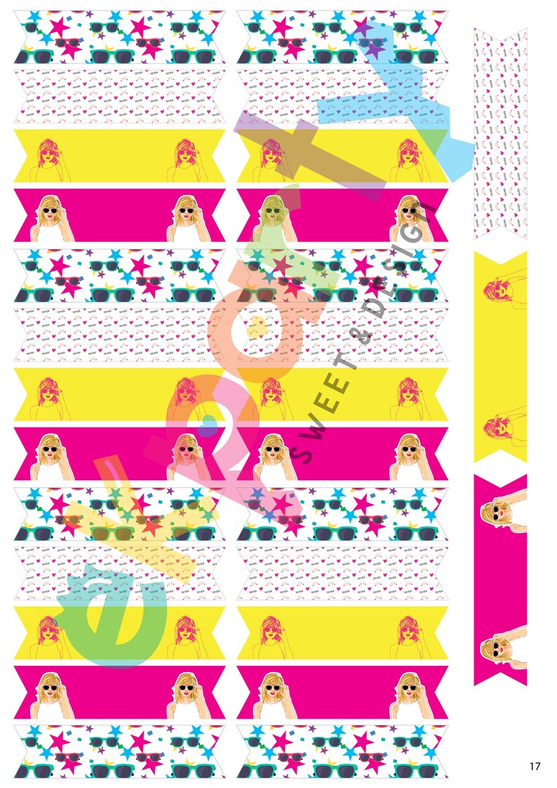 Taylor Party Kit Imprimible, Printable Kit, Toppers, Labels, Etiquetas ...