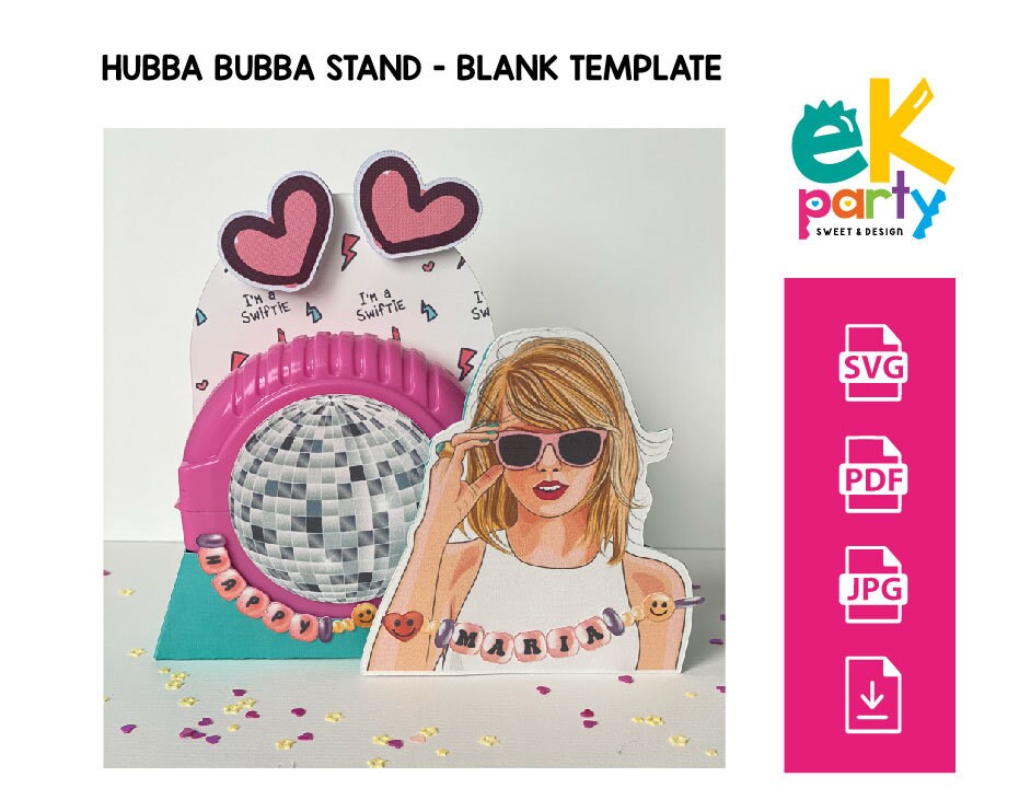 Hubba Bubba Stand Template, Blank Template, Digital File Pattern Gum ...