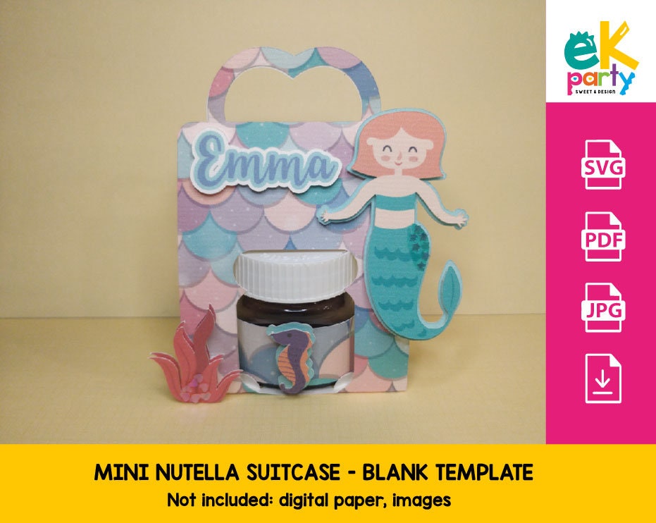 Nutella Suitcase Template, Blank Template, Digital File Pattern Nutella ...