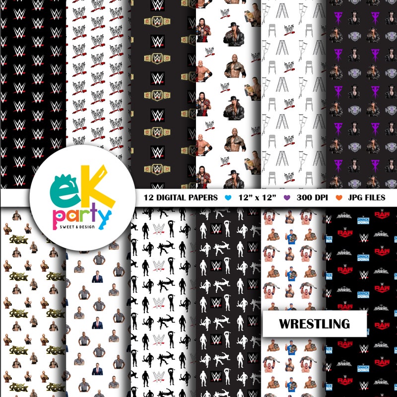 Wwe Wrestling - Etsy