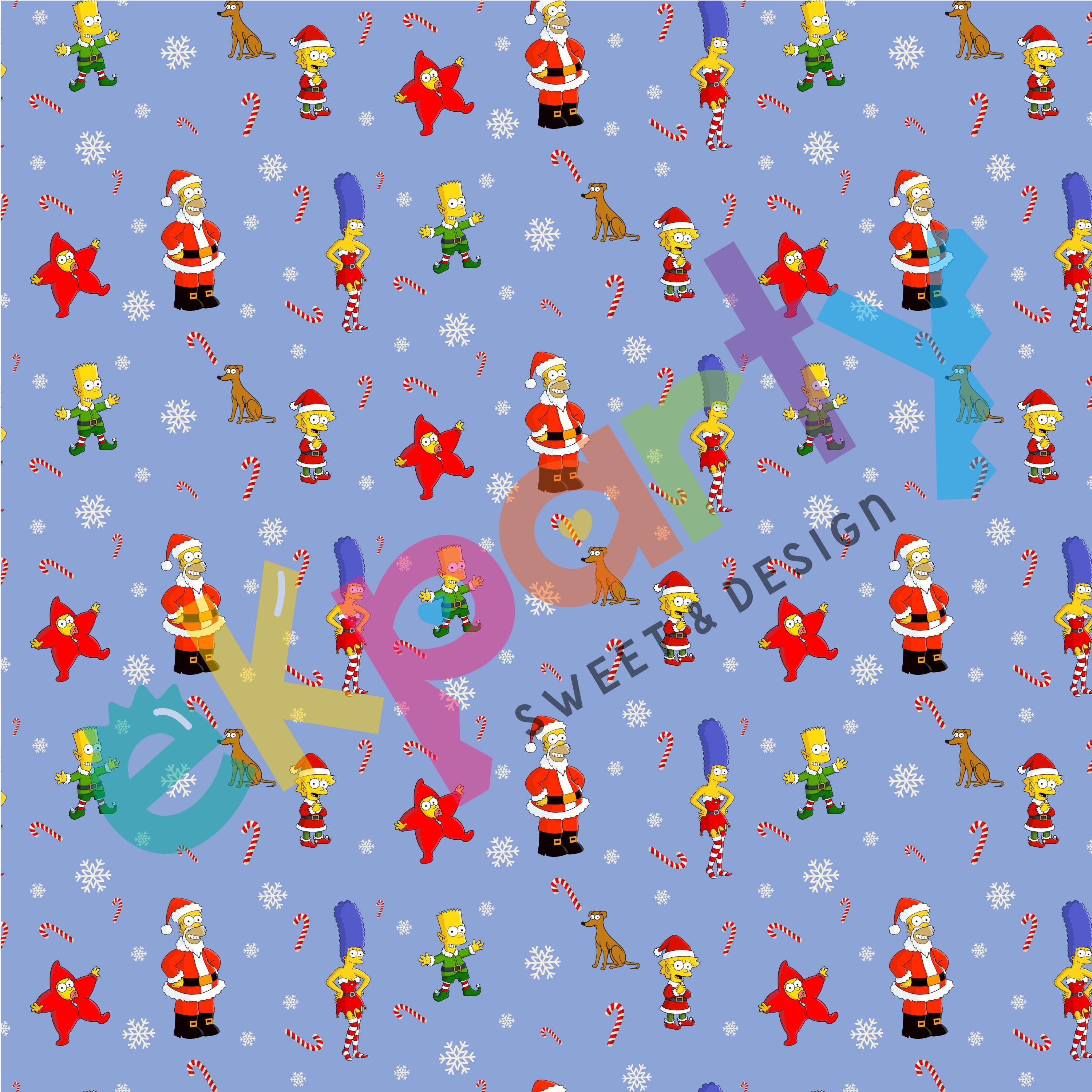 Simpsons Digital Paper, Patterns, Scrapbook Paper, Background, Set of ...