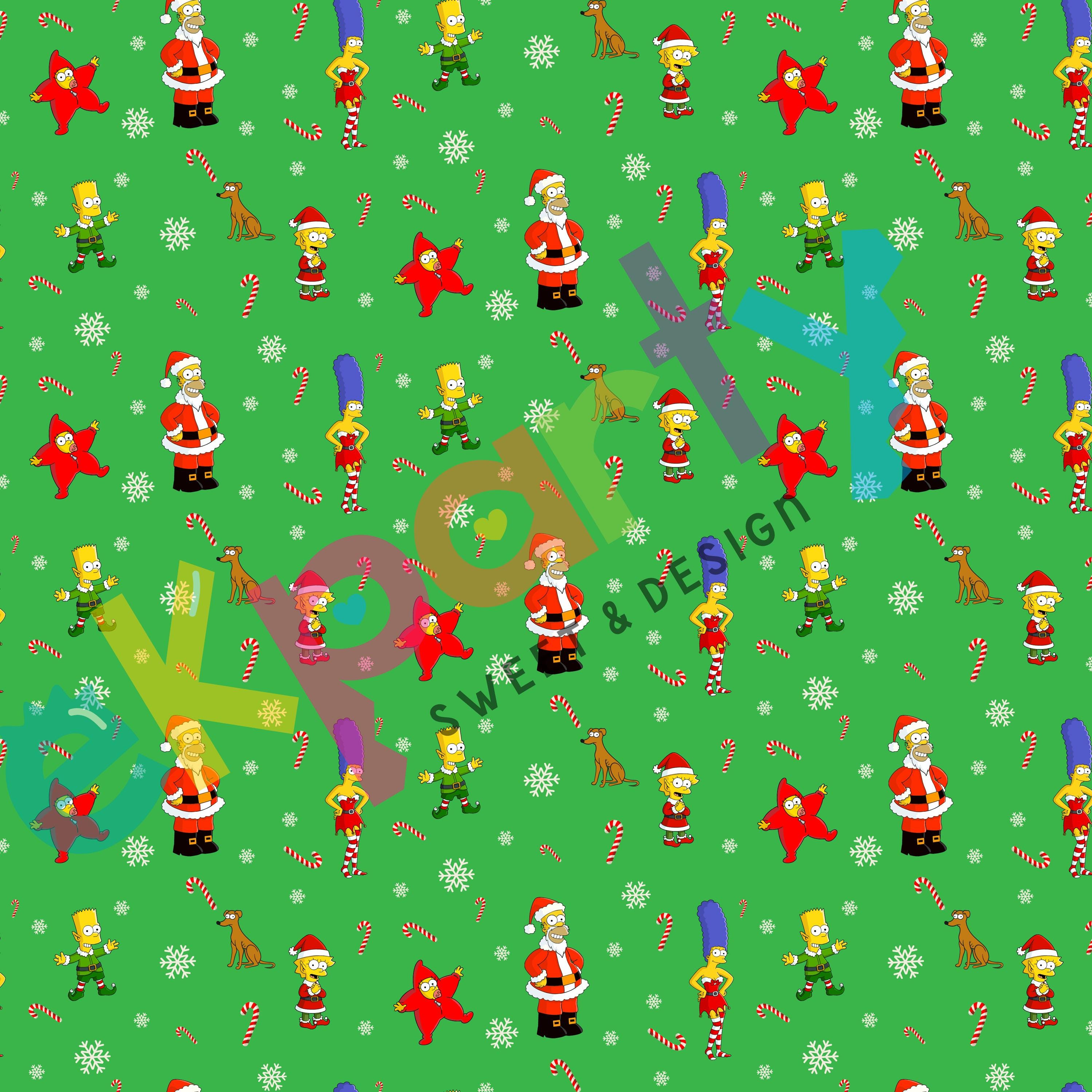 Simpsons Digital Paper, Patterns, Scrapbook Paper, Background, Set of ...