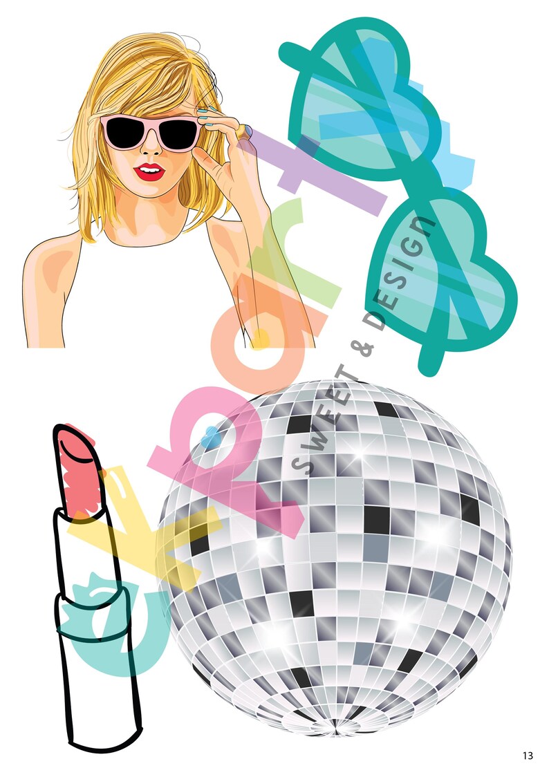 Taylor Party Kit Imprimible, Printable Kit, Toppers, Labels, Etiquetas ...