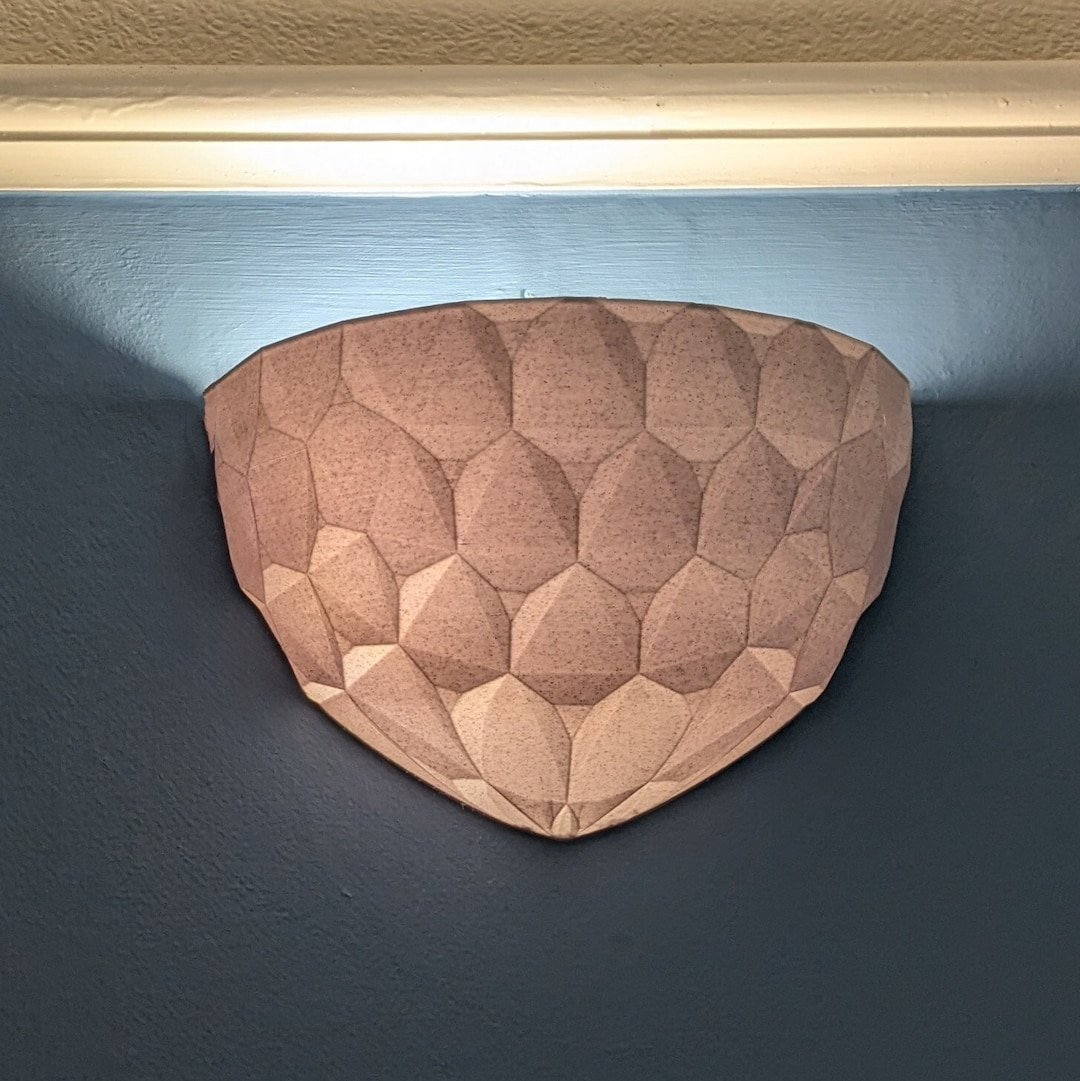 3D Printed Half Moon Wall Light: Modern Uplighter - Etsy