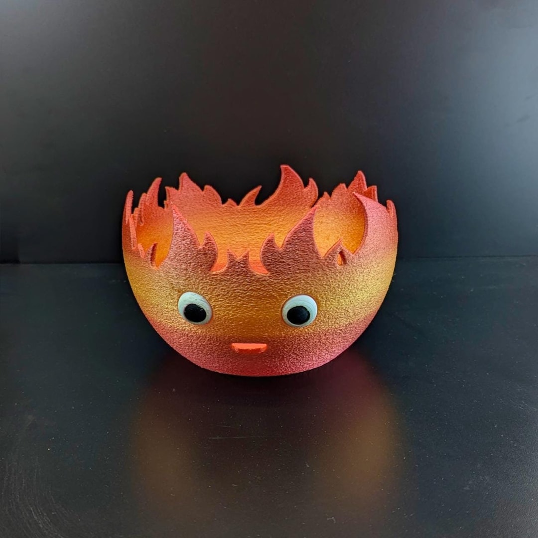 Cute 3D Printed Fire Demon Yarn Bowl Knitting Bowl Anime Art Gift.gift ...