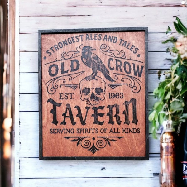 Old Crow Tavern Sign - Etsy