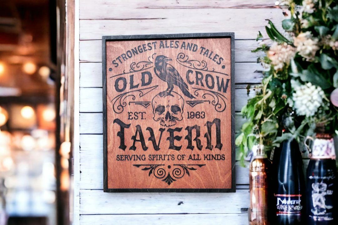 Old Crow Tavern Sign - Etsy