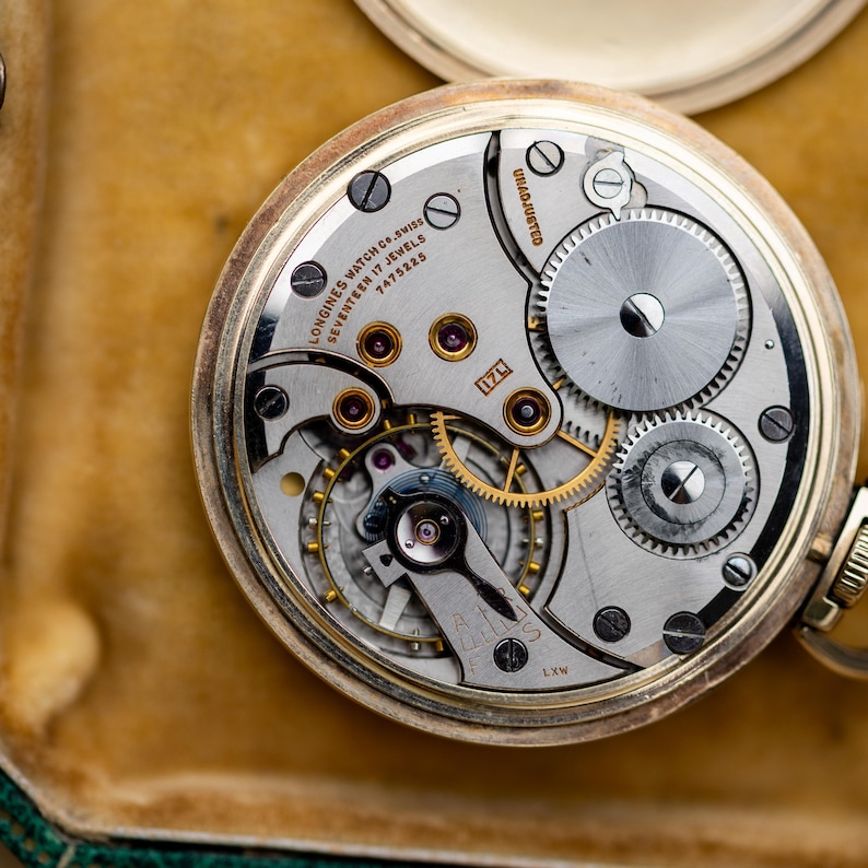 10k Gold Filled Longines Pocket Watch, Engraved Vintage Heirloom, 1948 ...