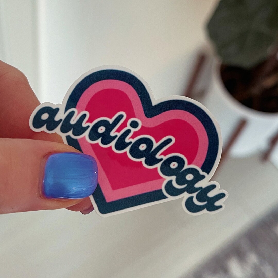 Retro Heart Audiology Sticker - Etsy