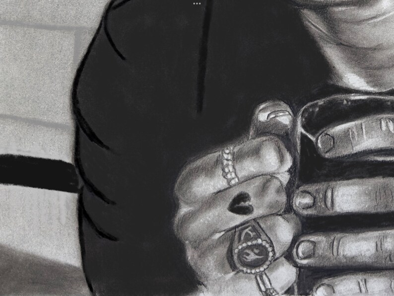 Charcoal Drawing, Art Print, Portrait of Yungblud 20x20, Hand Signed - Etsy