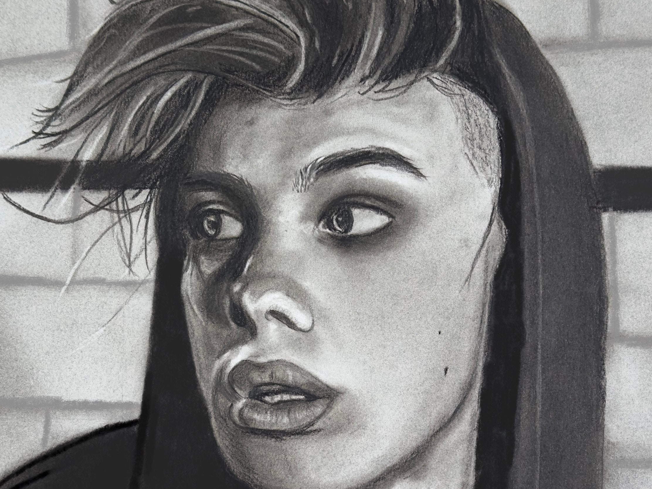 Charcoal Drawing, Art Print, Portrait of Yungblud 20x20, Hand Signed - Etsy