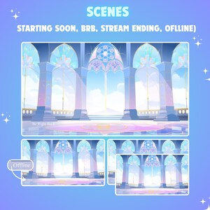 Elegant Vtuber Stream Overlay Pack, Twitch Vtuber Overlay Animated ...
