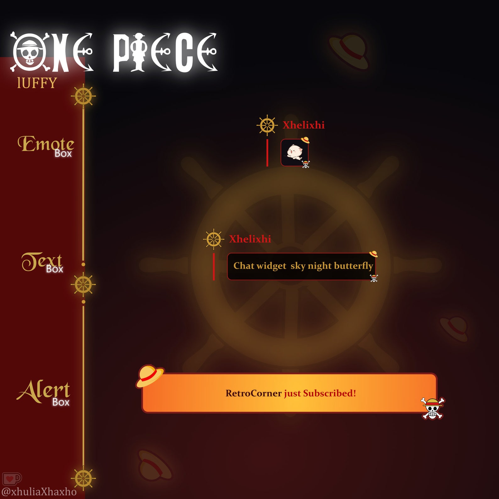 One Piece Luffy Chat Widget Animated, One Piece Chat Widget, Chat Box ...