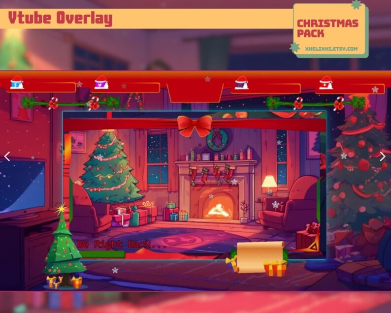 Christmas Stream Overlay for Twitch, Christmas Overlay Animated ...