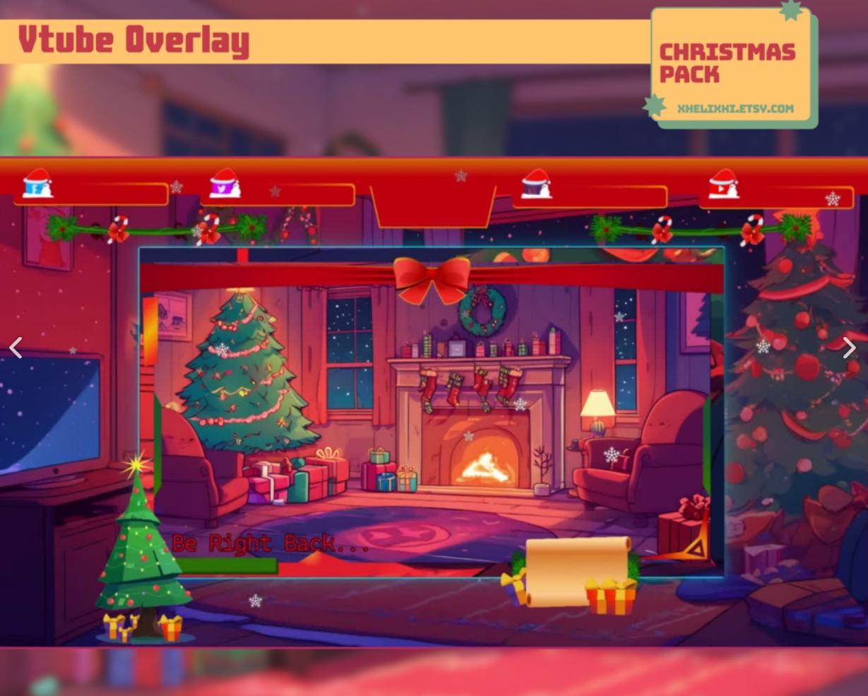 Christmas Stream Overlay for Twitch, Christmas Overlay Animated ...