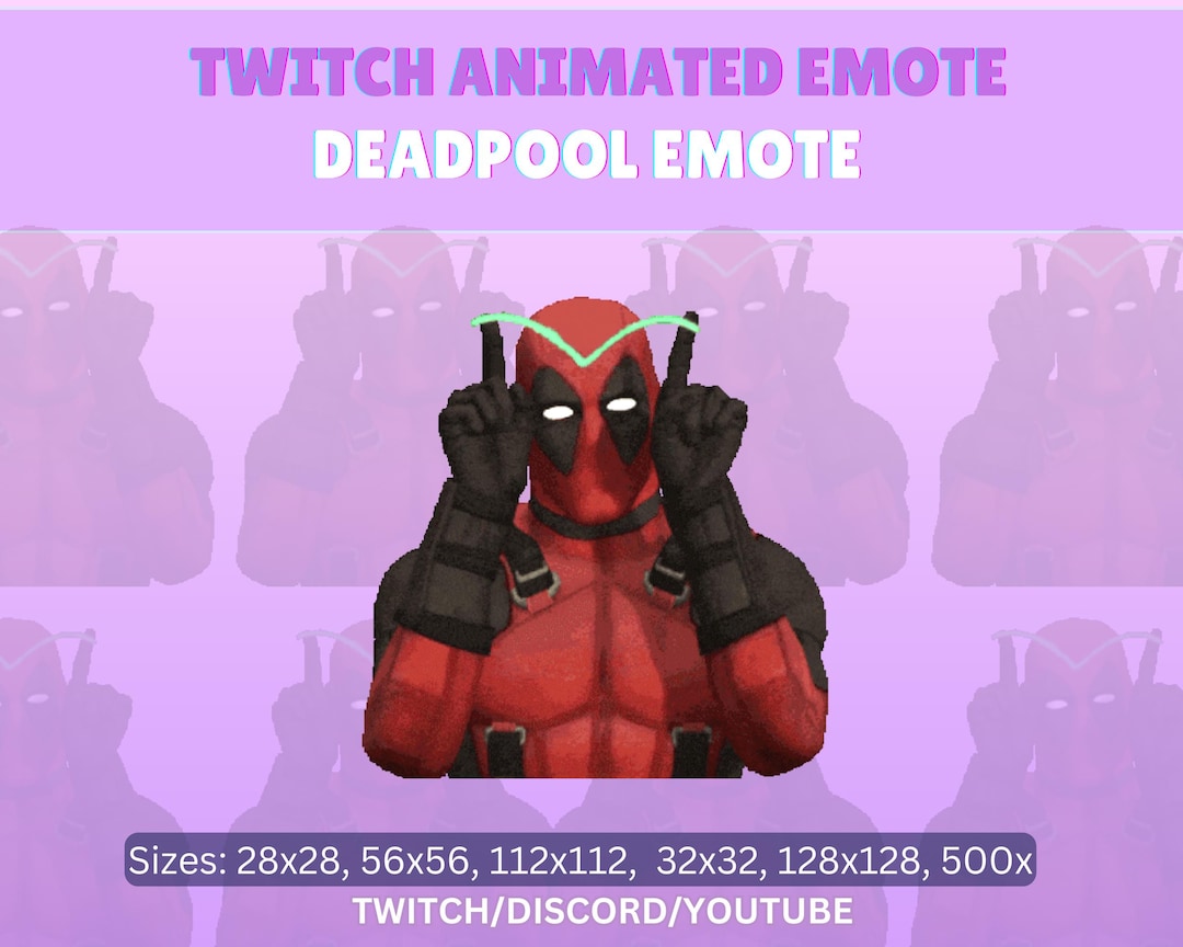 Deadpool Emote Animated, Funny Deadpool Meme Emote, Cute Deadpool Emote ...