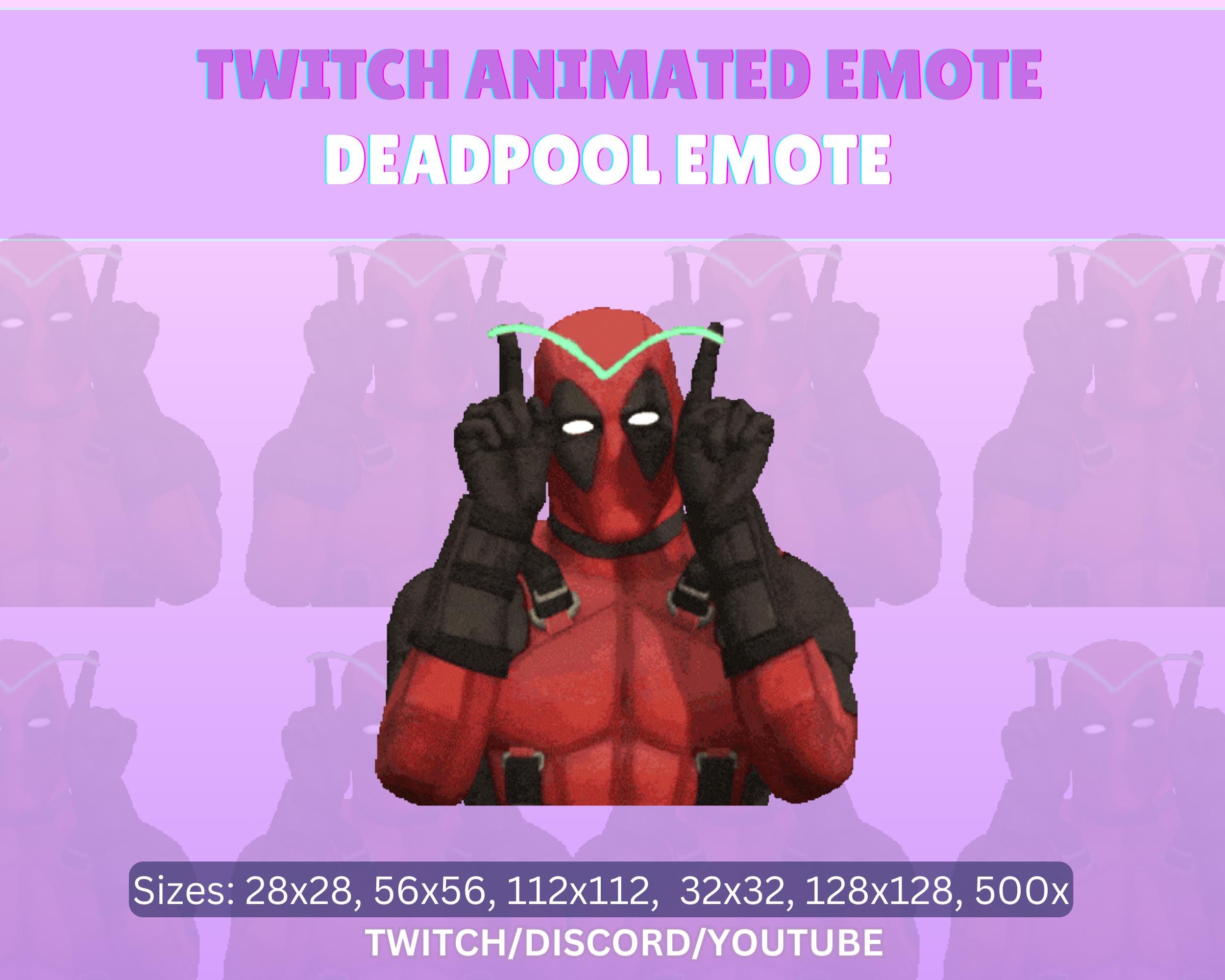Deadpool Emote Animated, Funny Deadpool Meme Emote, Cute Deadpool Emote ...