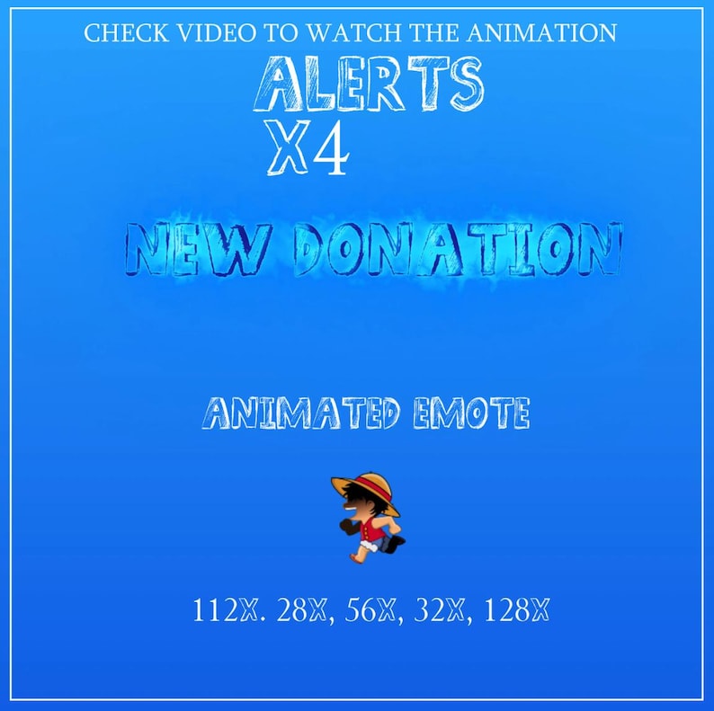 One Piece Stream Overlay Animated Pack, One Piece Stream Pack, Anime ...
