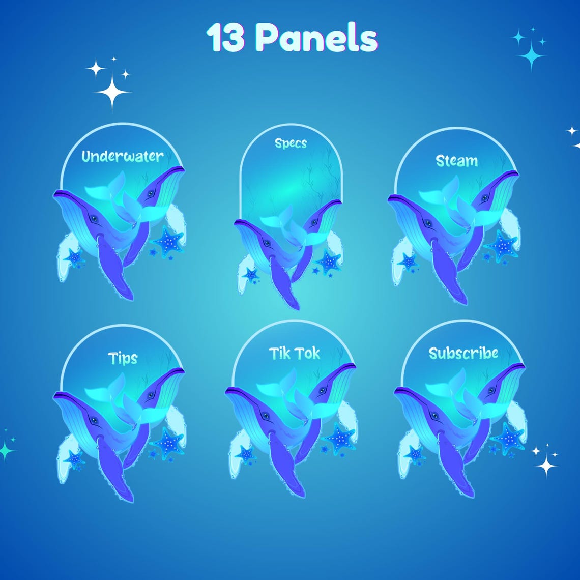 Exotic OCEAN Stream Overlay Animated Pack, Whale Stream Overlay ...