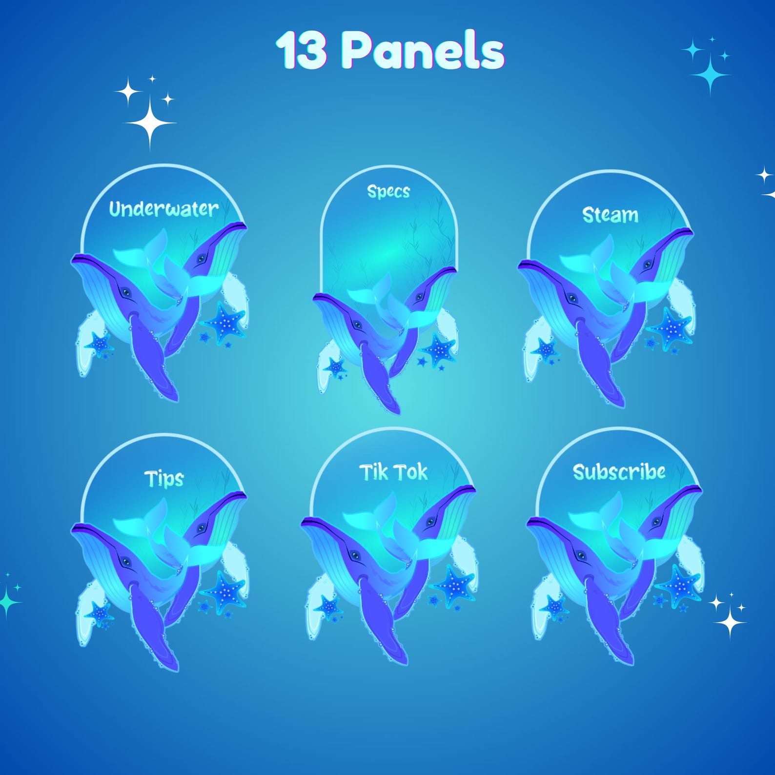 Exotic OCEAN Stream Overlay Animated Pack, Whale Stream Overlay ...