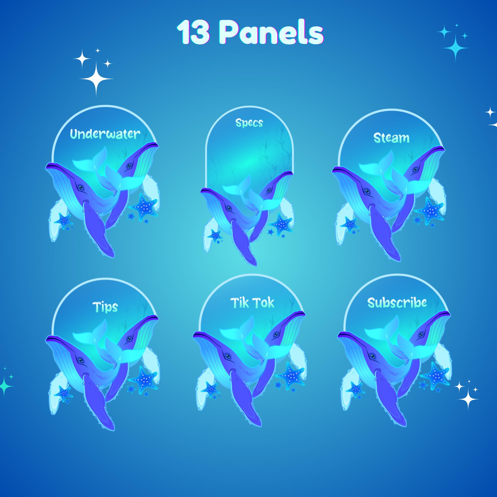 Exotic OCEAN Stream Overlay Animated Pack, Whale Stream Overlay ...