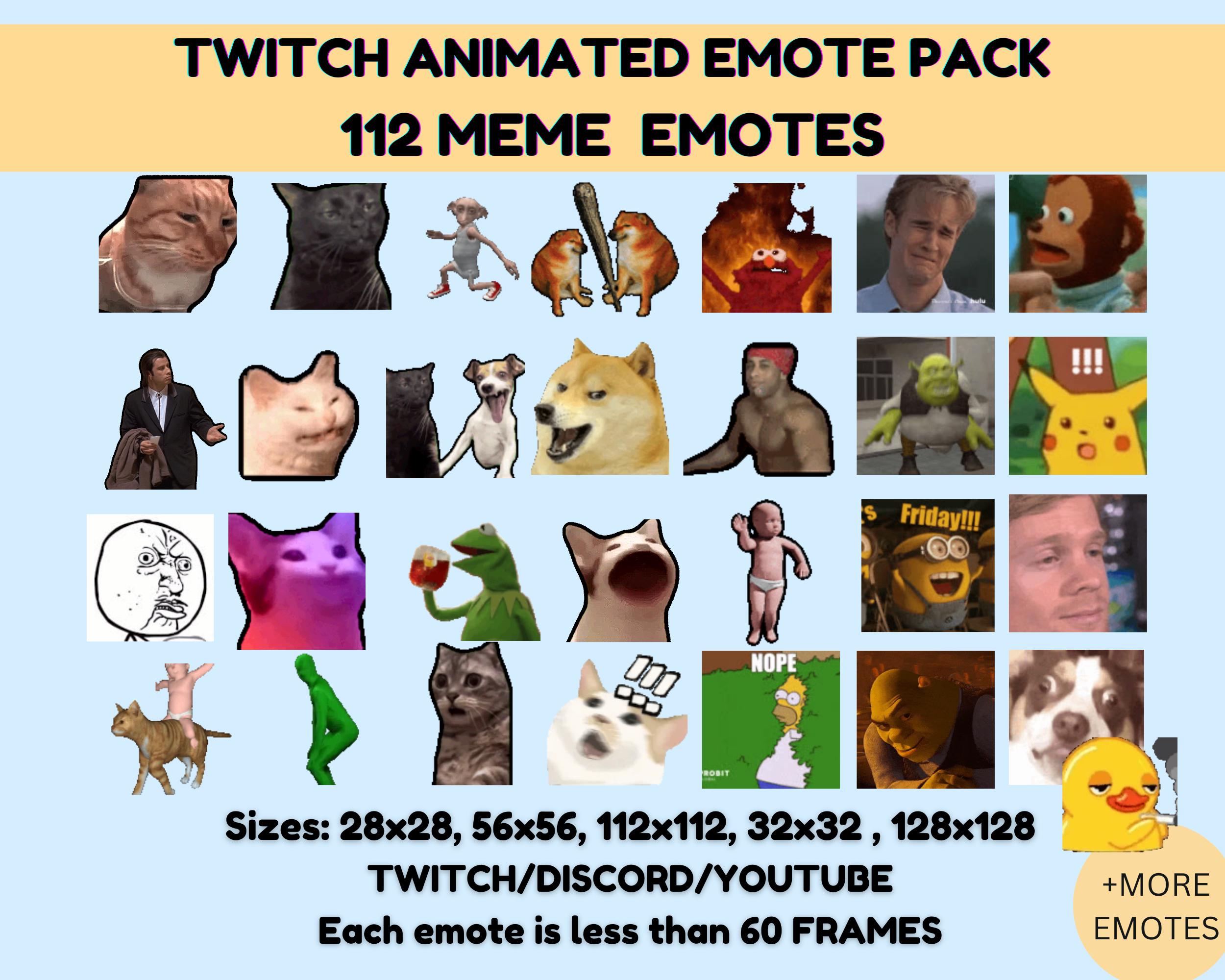 Paquete de emoticones animados MEME BARATOS, paquete de emoticones Meme ...