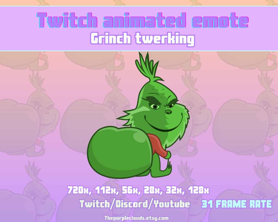 Twerk GRINCH Animated Emote, Christmas Animated Twerking, Twitch ...