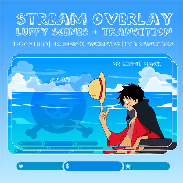 One Piece Stream Overlay - Etsy One Piece Stream Overlay - Etsy