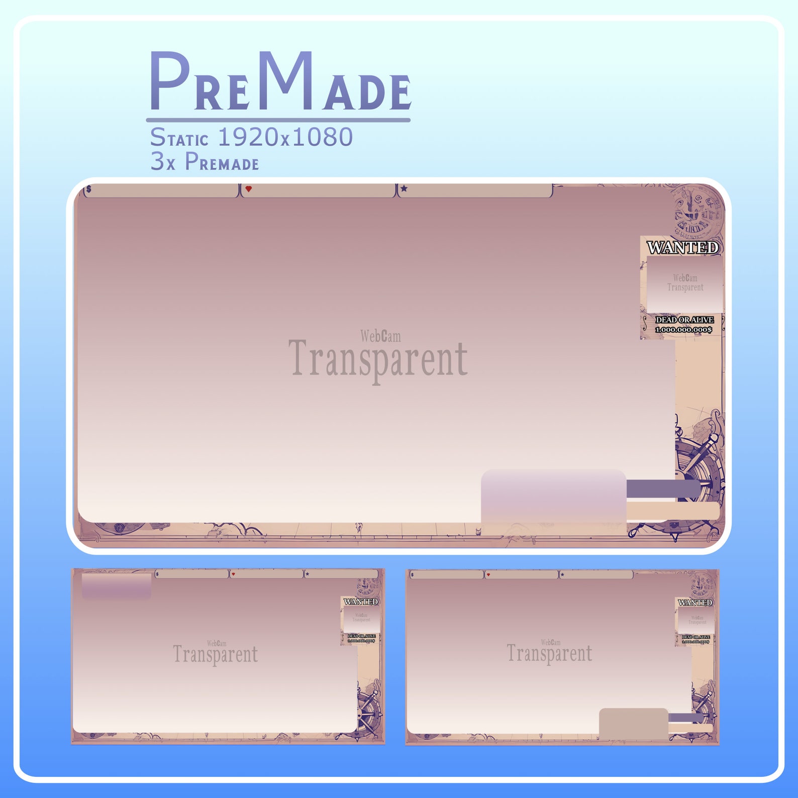 Going Merry Stream Overlay Pack, One Piece Overlay Animated, Anime ...