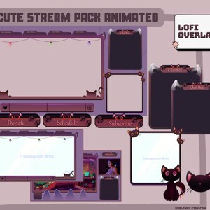 CHEAP Lofi Stream Overlay Animated Pack, Brown Stream Overlay for ...