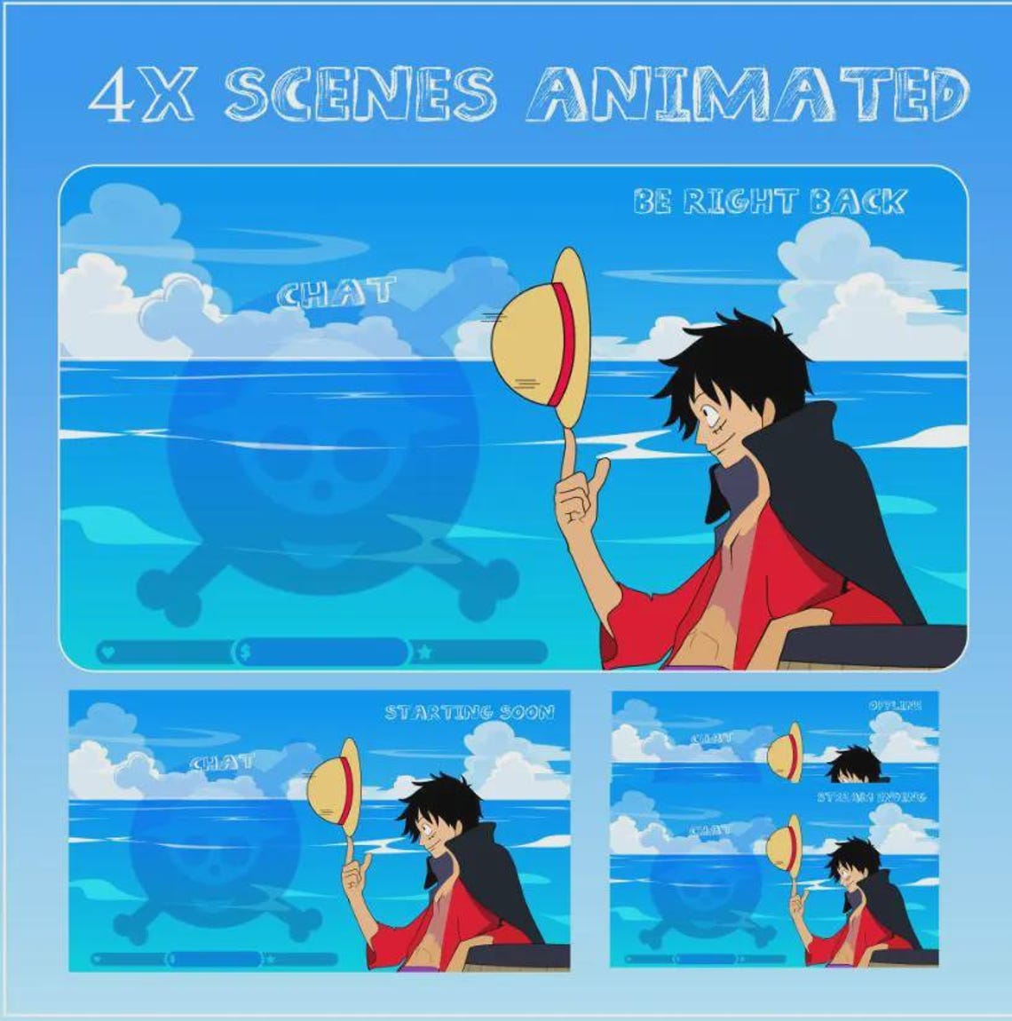 Anime Boy Stream Overlay Animated, Anime Stream Overlay, Anime Stream ...