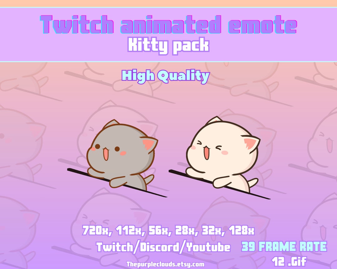 Cat Tap Tap Animated Emotes Package, Cat Emotes for Twitchd and Discord ...