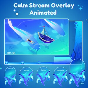 Exotic OCEAN Stream Overlay Animated Pack, Whale Stream Overlay ...