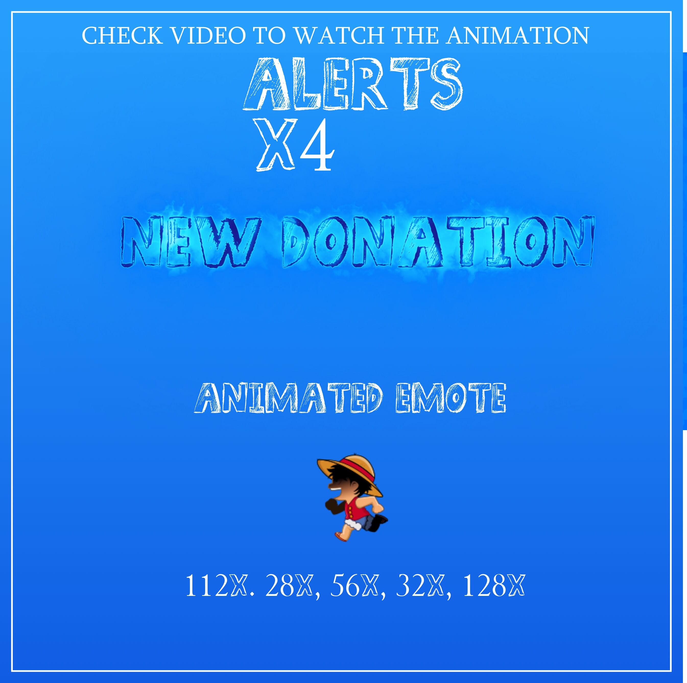 One Piece Stream Overlay Animated Pack, One Piece Stream Pack, Anime ...