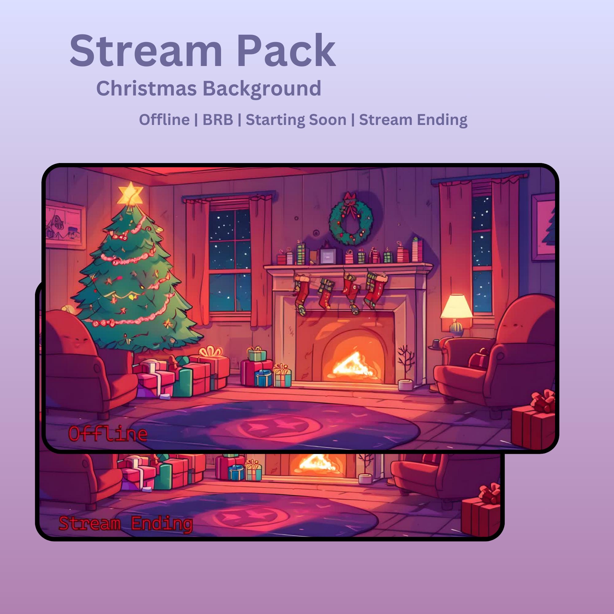 Christmas Stream Overlay for Twitch, Christmas Overlay Animated ...