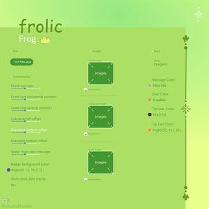 FROGGY Chat Widget for Twitch, Greenish Froggy Chat Widgets for Twitch ...