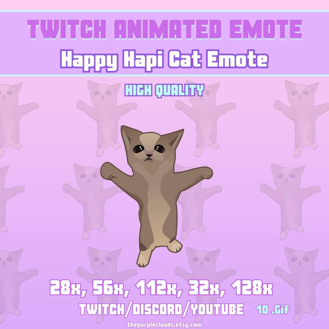 Happy Cat Dance ANIMATED Emote, Twitch Meme, Meme Emote, Cat Meme ...
