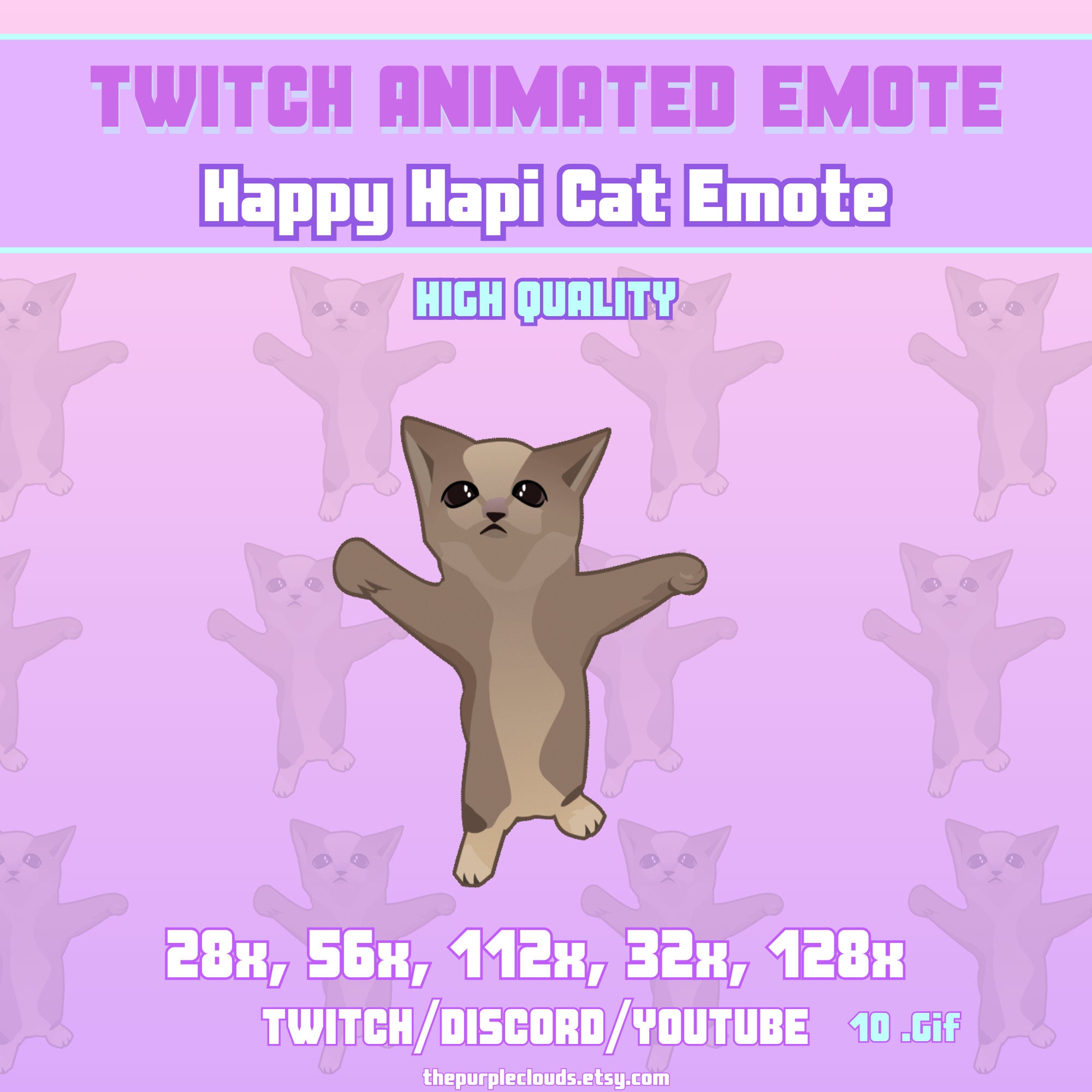 Happy Cat Dance ANIMATED Emote, Twitch Meme, Meme Emote, Cat Meme ...
