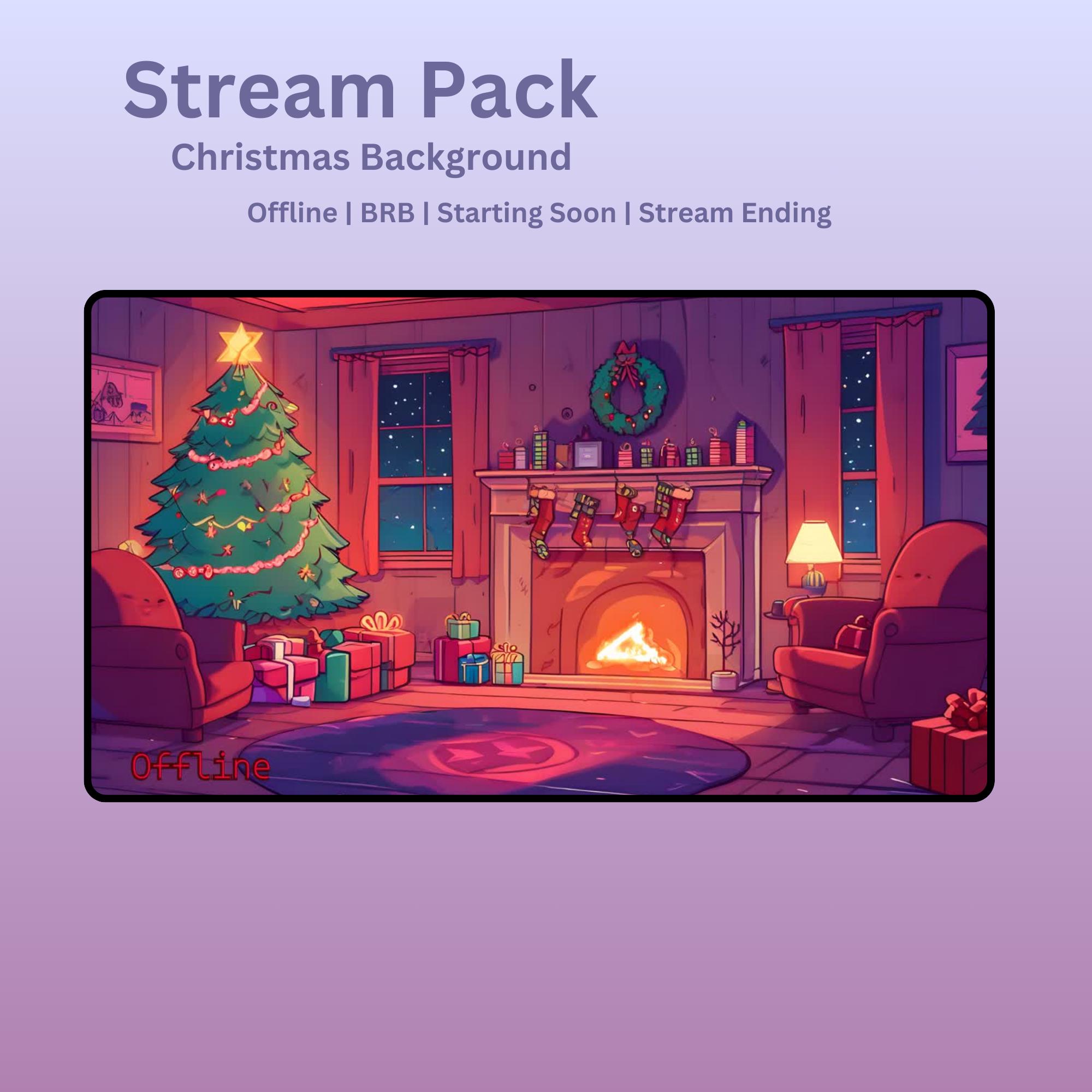 Christmas Stream Overlay for Twitch, Christmas Overlay Animated ...