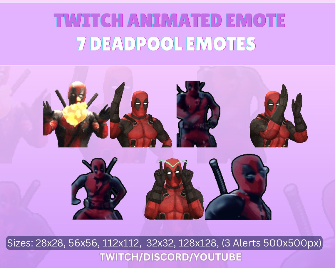 Deadpool Emote Animated, Funny Deadpool Meme Emote, Cute Deadpool Emote ...